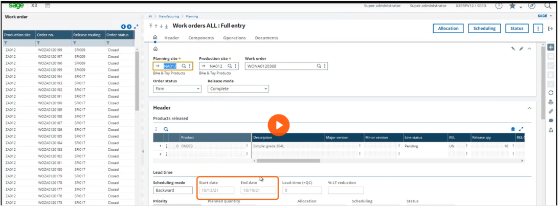 Easy Integration Between Sage X3 and LYNQ for Planning & Scheduling